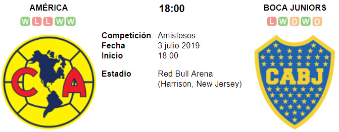 Resultado América 1 - 2 Boca Juniors 03 de Julio Amistoso Internacional ...
